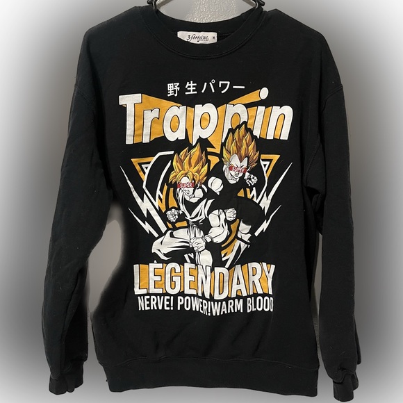 3 Forty inc. | Shirts | Dragon Ball Z Goku Sweater Cotton Trappin ...